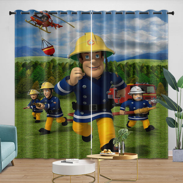 Fireman Sam Curtains Blackout Window Drapes – EBuycos