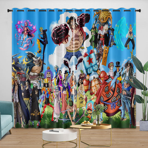 Anime One Piece Curtains Kids Blackout Window Drapes – EBuycos