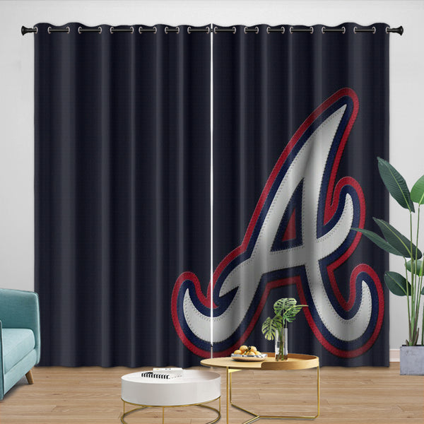 Atlanta Braves Curtains Blackout Window Drapes Room Decoration – EBuycos