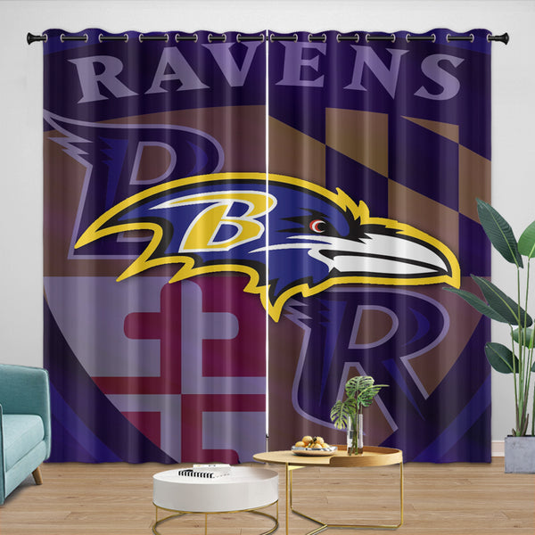 Baltimore Ravens Curtains Blackout Window Drapes – EBuycos