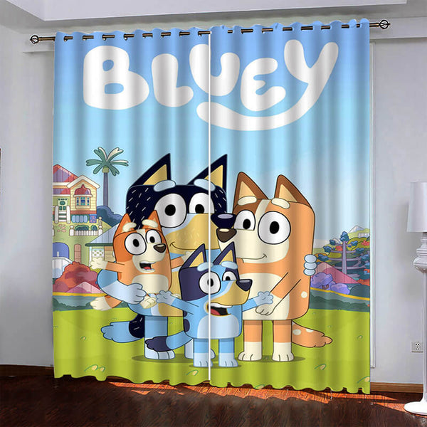 Bluey Curtains Blackout Window Treatments Drapes for – EBuycos