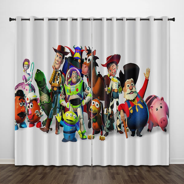 Cartoon Toy Story Curtains Pattern Blackout Window Drapes – EBuycos