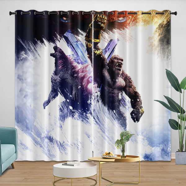 Godzilla X Kong The New Empire Curtains Blackout Window Drapes – EBuycos