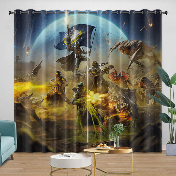 Helldivers 2 Curtains Blackout Window Drapes – EBuycos