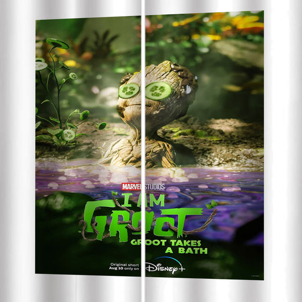 I Am Groot Curtains Pattern Blackout Window Drapes – EBuycos