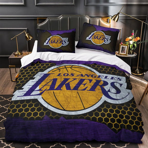 Los Angeles Lakers Bedding Set Pattern Quilt Duvet Cover – EBuycos