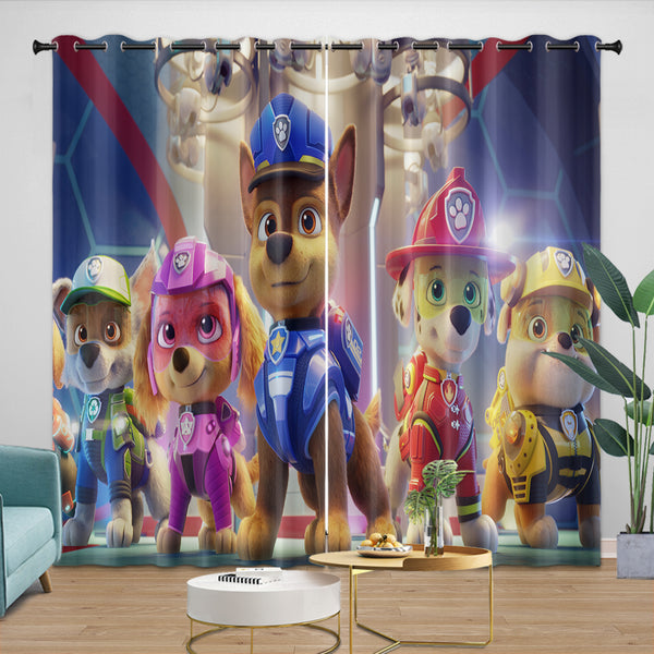 PAW Patrol The Movie Curtains Blackout Window Drapes Kids Room Decorat ...