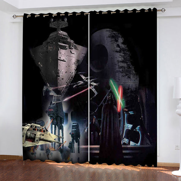 Star Wars Curtains Spaceship pattern Blackout Window Drapes – EBuycos