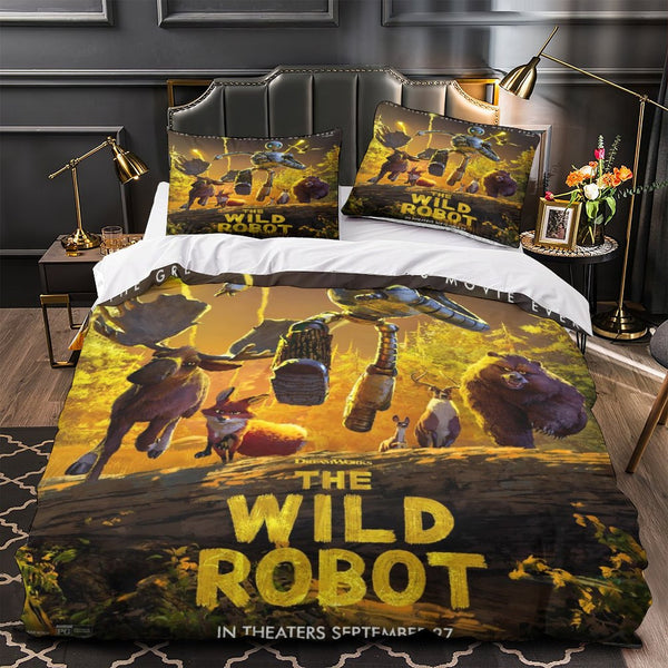 The Wild Robot Bedding Set Pattern Quilt Cover Without Filler – EBuycos