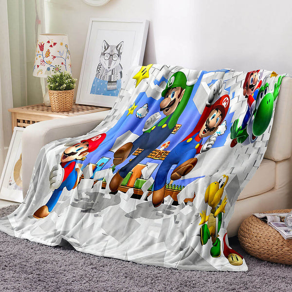 Game Super Mario Blanket Flannel Throw Room Decoration – EBuycos