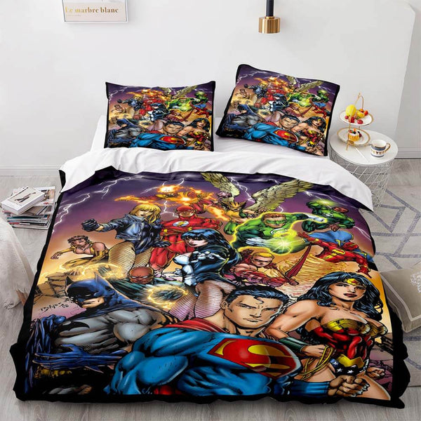 Justice League Bedding Set Throw Quilt Duvet Cover Bedding Sets – EBuycos