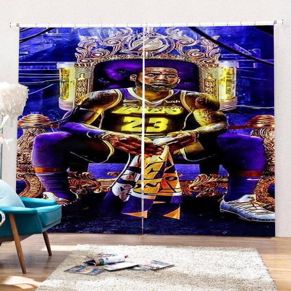 Lakers 23 James Curtains Blackout Window Drapes for Room Decoration ...