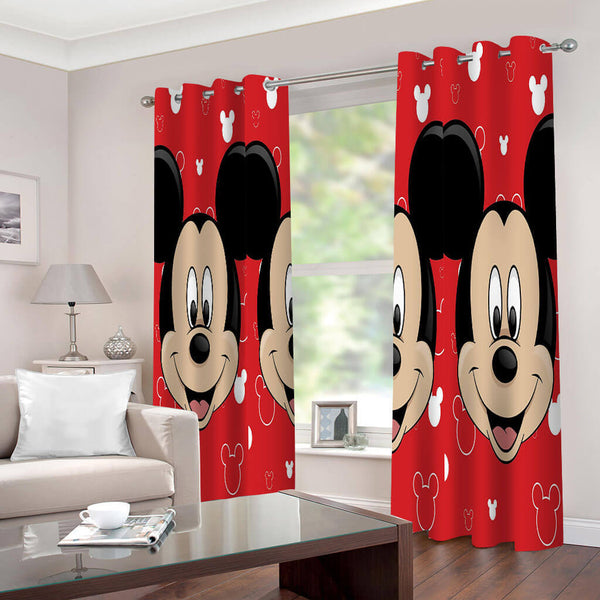 Mickey Mouse Curtains Cosplay Blackout Window Drapes Room Decoration ...