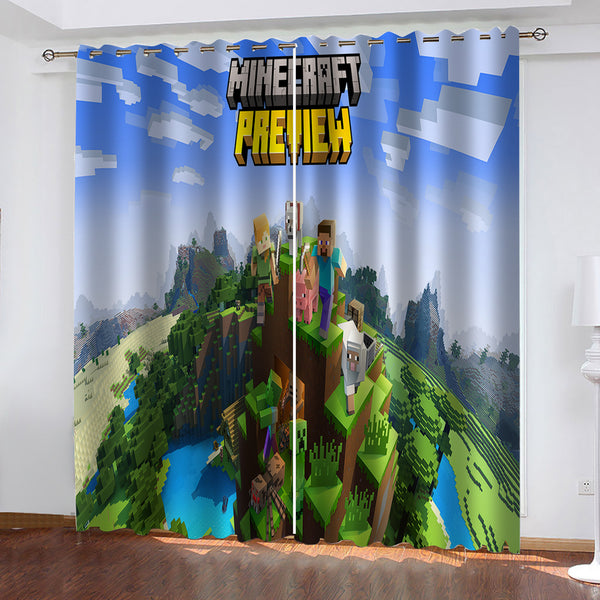 Minecraft Curtains Blackout Window Treatments Drapes – EBuycos