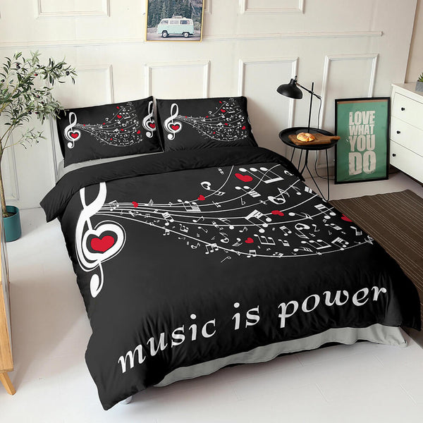 Music Note Bedding Sets Musical Theme Quilt Cover – EBuycos