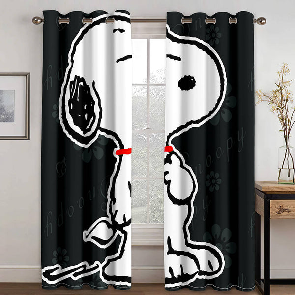 Snoopy Curtains Blackout Window Treatments Drapes – EBuycos