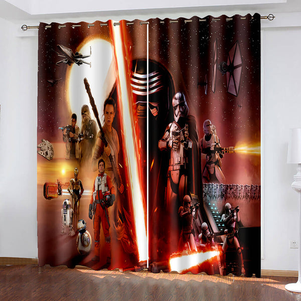 Star Wars Curtains Pattern Blackout Window Drapes - EBuycos
