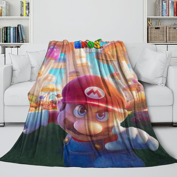 The Super Mario Bros Movie Blanket Flannel Fleece Throw - EBuycos
